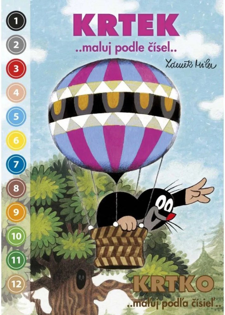 AKIM Maluj podle čísel Krtek (Krteček) 2 omalovánky A5 709138