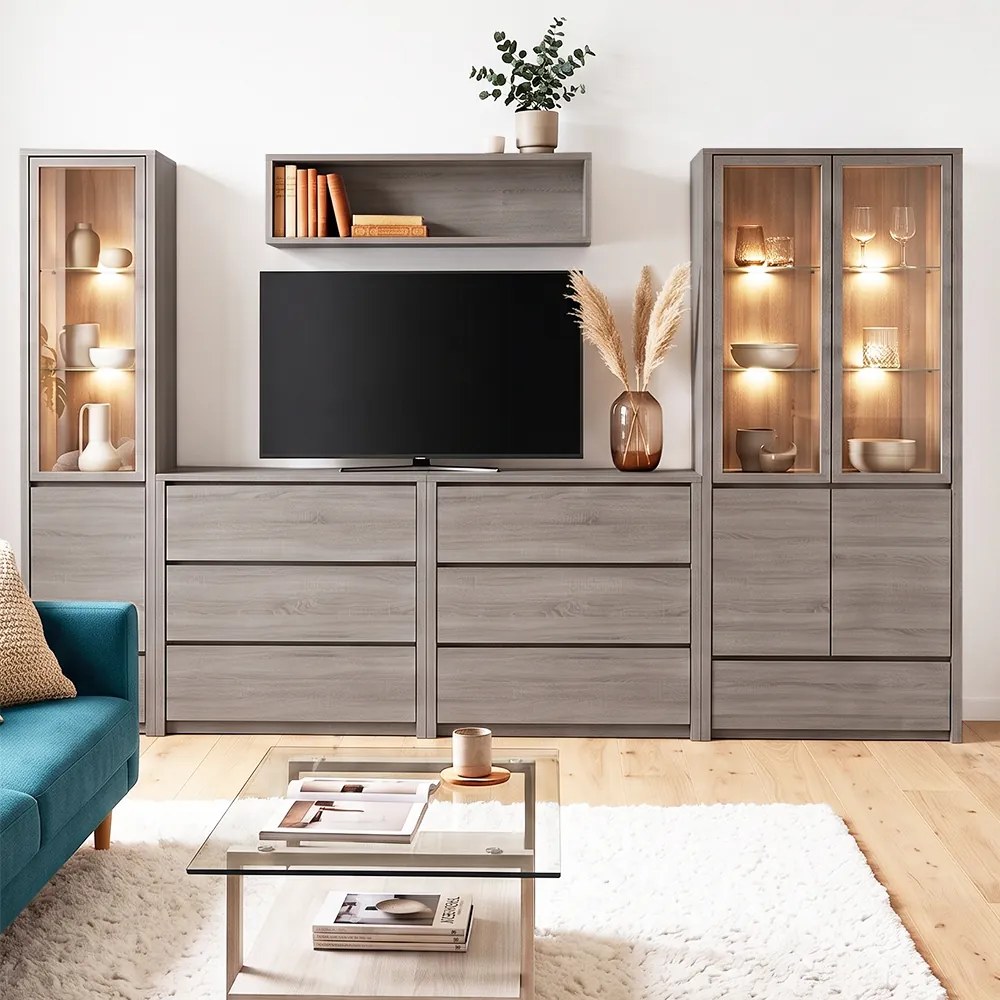 Obývací stěna s komodou MONTANA | 320 cm | dub trufla