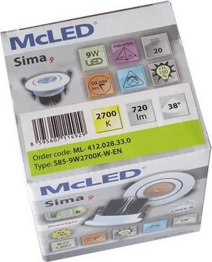 McLED Podhledové LED svítidlo Sima 9 9W 2700K ML-412.028.33.0