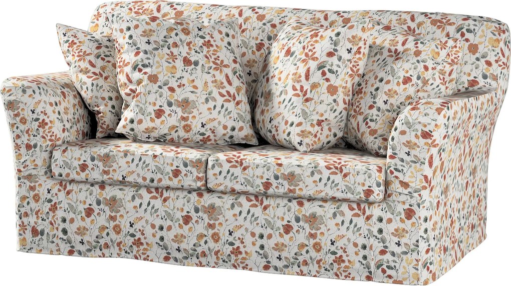 Potah na pohovku IKEA Tomelilla 2-místná nerozkládací barva oranžová látka pletený vzor, vzorované