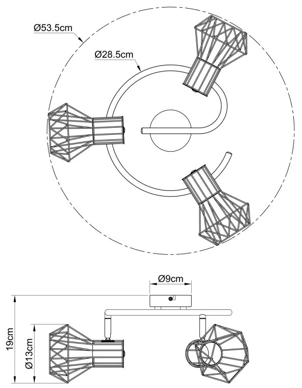 GLOBO PRISKA 54017-3M Stropní svítidlo