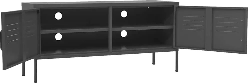 TV skříňka antracitová 105 x 35 x 50 cm ocel 336231