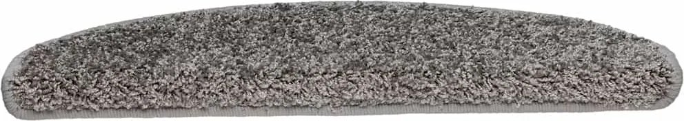 Schodové rohože 10 ks 65 x 21 x 4 cm šedé, půlkulaté, velké 149799