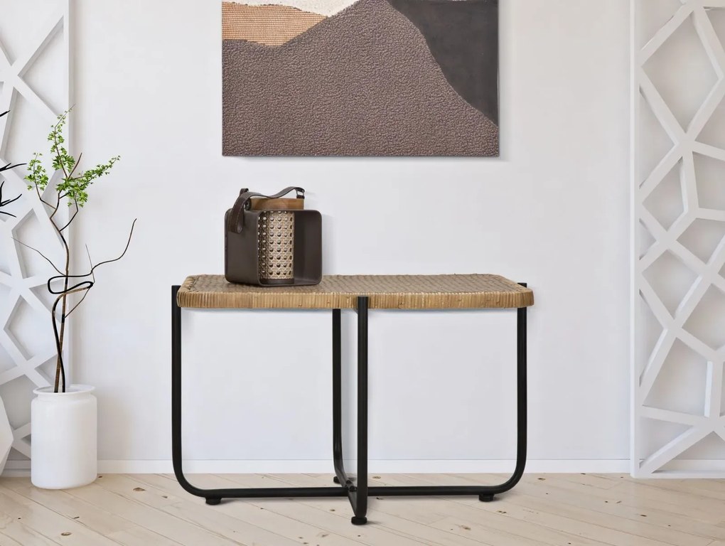 Konferenční stolek Cebu 75 cm černý/hnědý