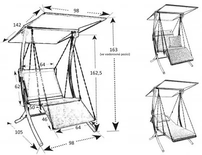 Doppler SWING SMART béžová - luxusní zahradní houpačka