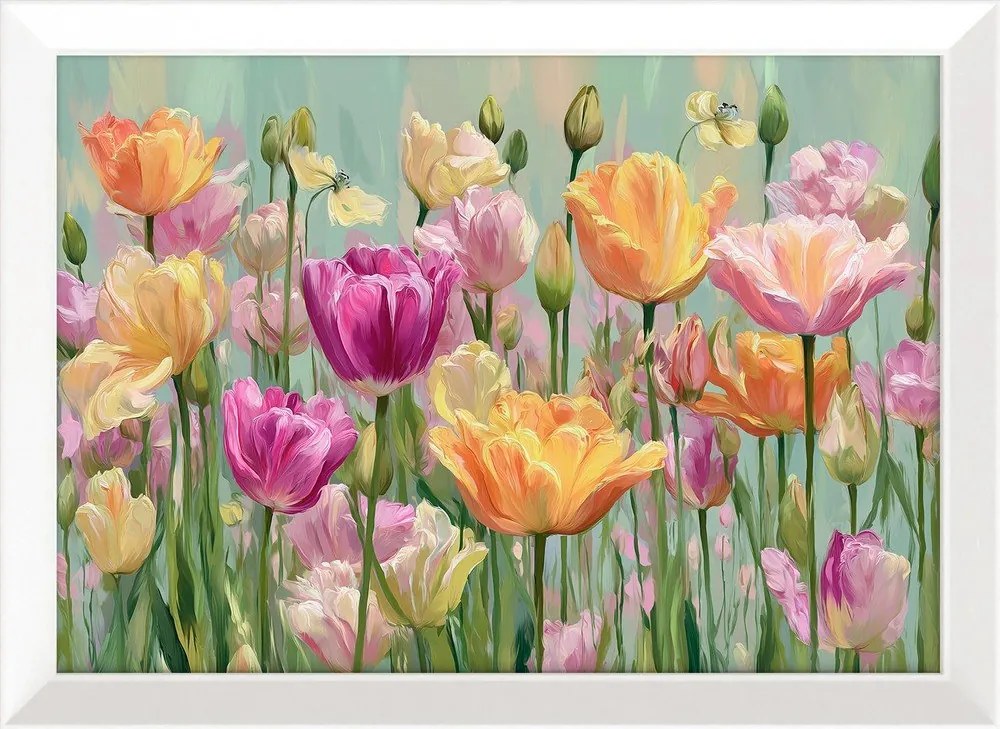Tištěný obraz s rámem 75x56 cm Spring Tulip – Styler