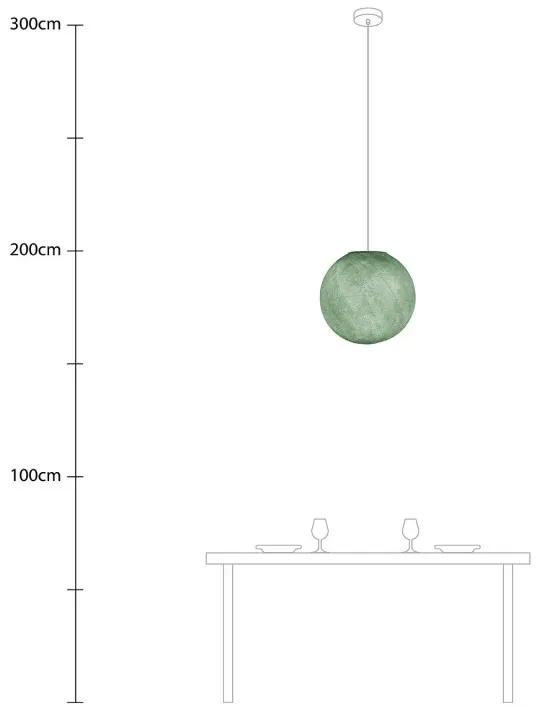 creative cables Stínidlo tvaru koule z polyesterového vlákna - 100% vyrobené ručně Barva komponentu: Olivově Zelená, Velikost ⌀: M - 35cm