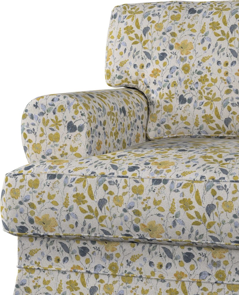 Potah na křeslo IKEA Ekeskog barva žlutá látka pletený vzor, vzorované