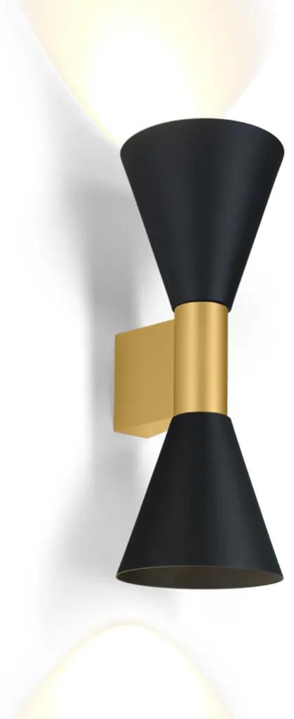 Nástěnné designové svítidlo Odrey Wall 2.4 Barva: Zlatá / Černá