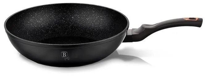 BERLINGERHAUS Pánev WOK s mramorovým povrchem 30 cm Black Rose Collection BH-6178