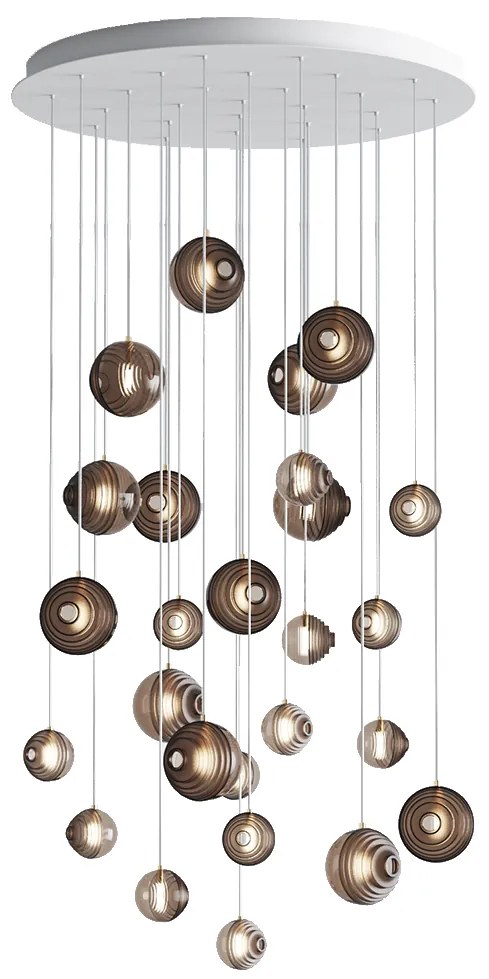 Bomma Závěsné svítidlo Dark & Bright star canopy/round, 26 pcs Barva: White coating