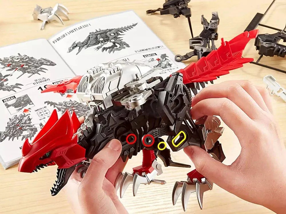 Dinosaur Raptor pohyblivý skládací model Za4372
