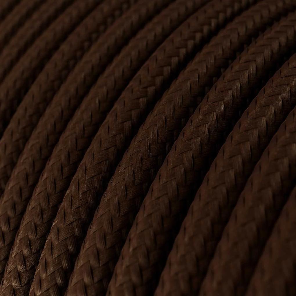 creative cables Závěsná lampa s textilním kabelem, industriálním keramickým stínidlem a kovovými detaily Barva: Rezavý efekt-bílá