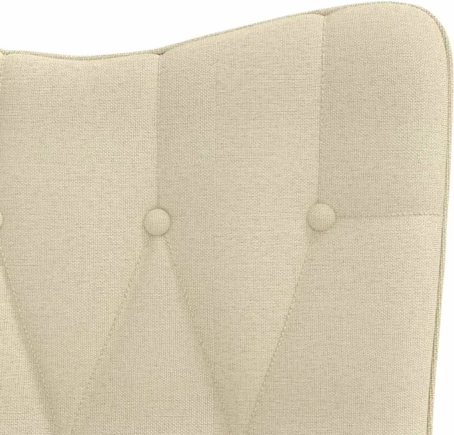 Houpací křeslo krémové textil 327613