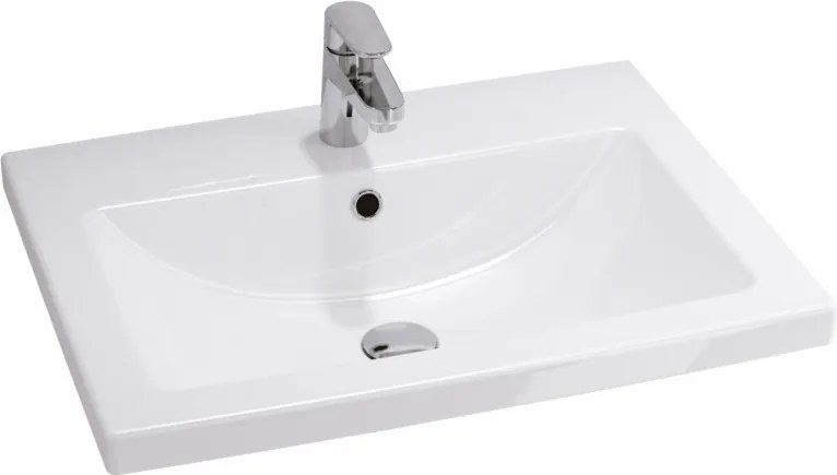 Cersanit Tirso, závěsná umyvadlová skříňka 594x447x572 mm + keramické umyvadlo, béžová matná, S801-541