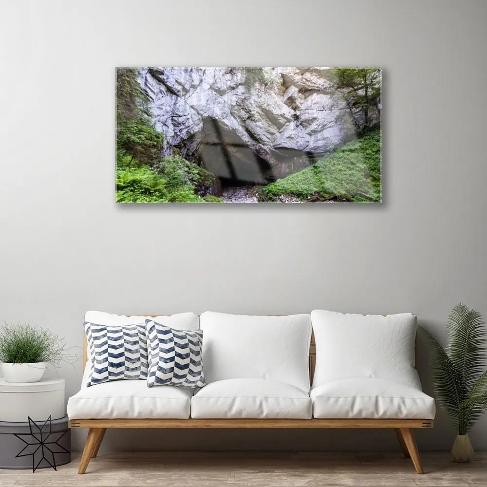 akrylový obraz Hora Jeskyně Příroda 100x50 cm