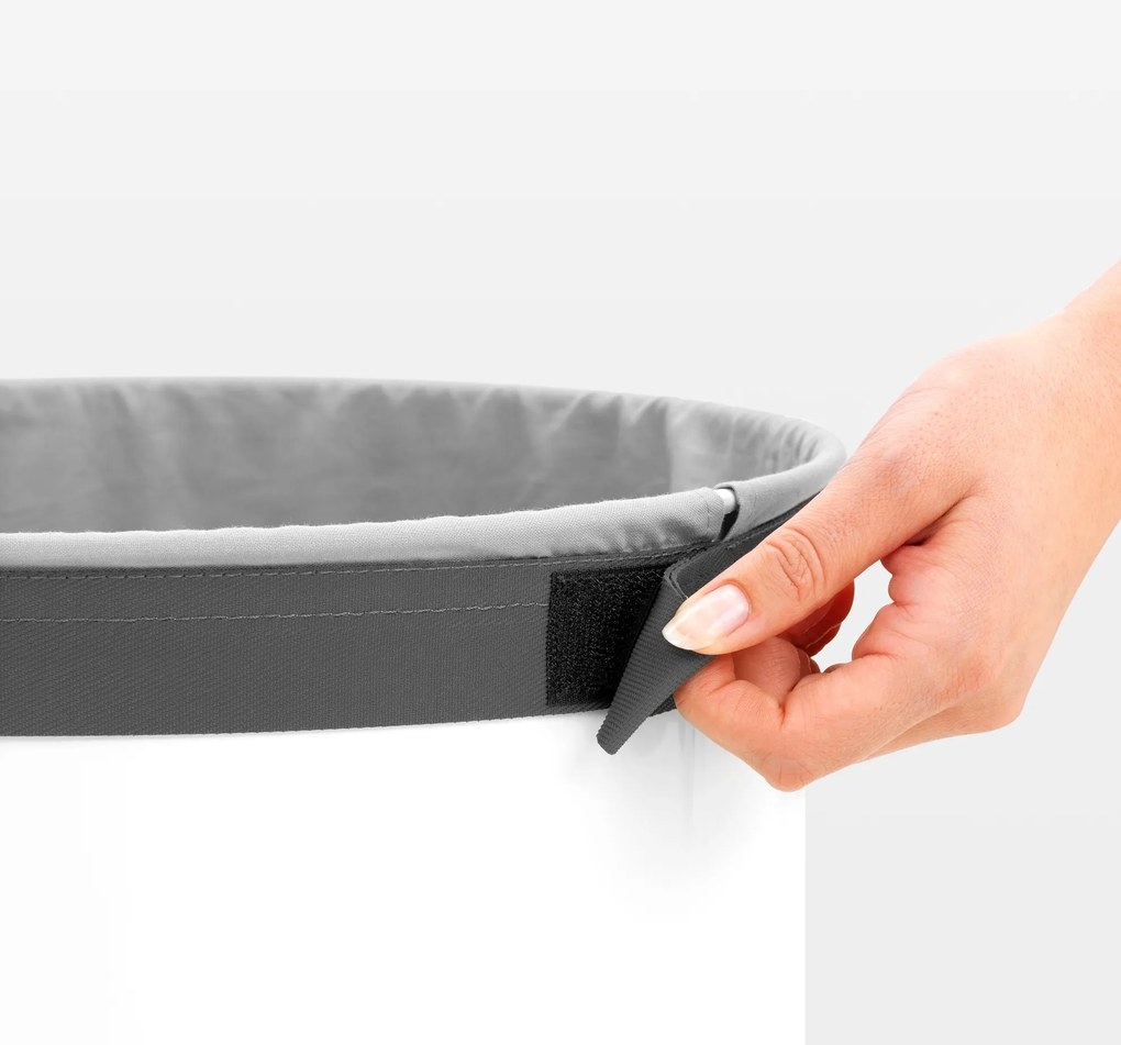 Brabantia Koš na prádlo 60L bílá korkové víko