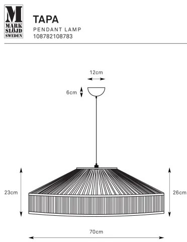 Markslöjd 108783 - Lustr na lanku TAPA 1xE27/40W/230V béžová/bambus
