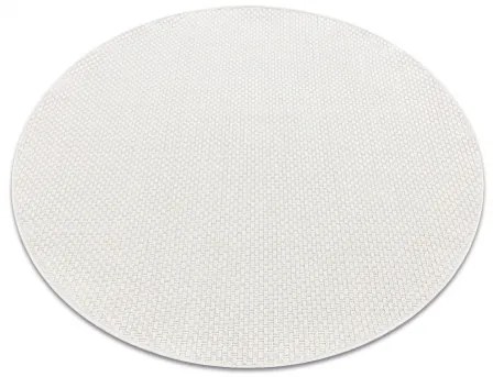koberec kulatý TIMO 6272 SISAL venkovní bílý velikost kruh 200 cm | krásné koberce cz