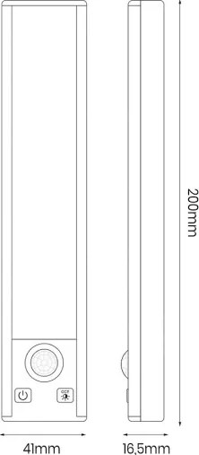 SADA 2x LED Nab. osvětlení nábytku se senz. VIRO LED/1W/800 mAh 20 cm CCT bílá