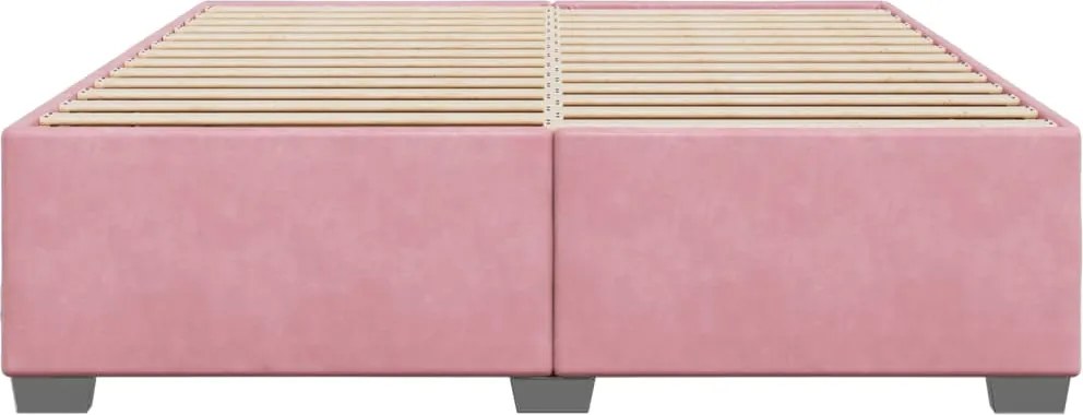 Rám postele růžový 200 x 200 cm samet 3284660