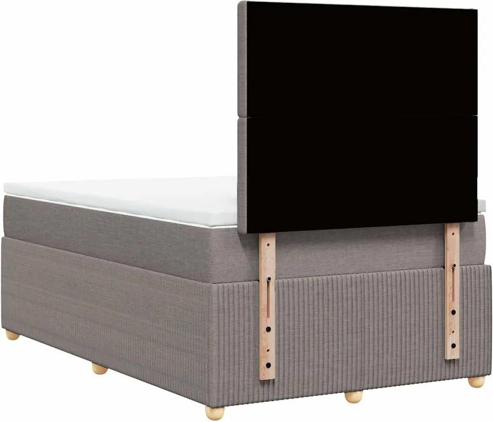 Box spring postel s matrací taupe 120x190 cm textil 3292013