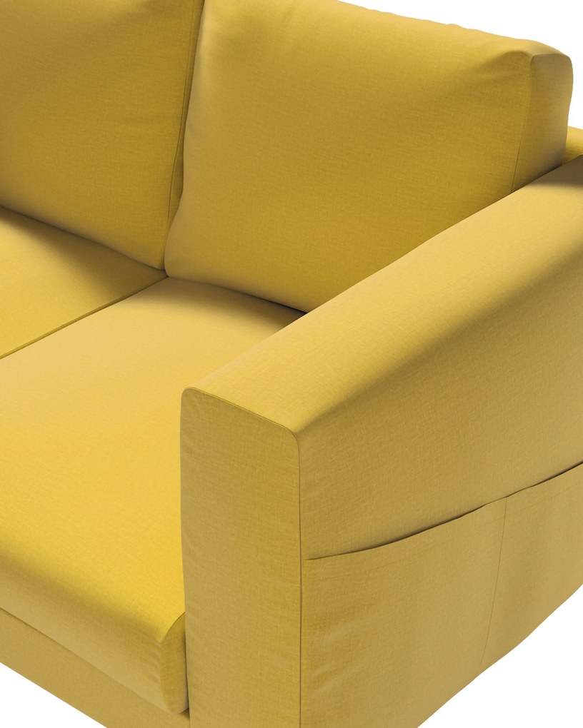 Potah na pohovku IKEA Norsborg 2-místná barva žlutá látka sametová