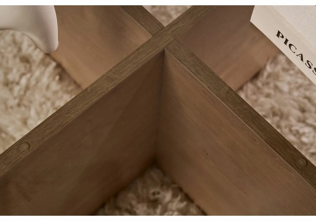 Konferenční stolek Aeris Sapphire Oak s tmavým sklem