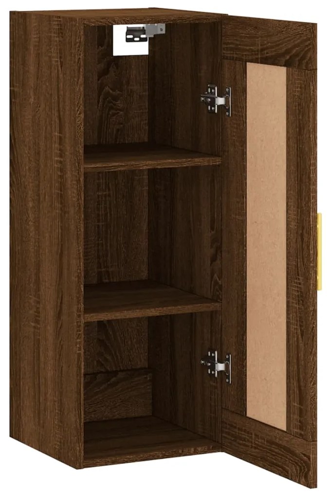 Nástěnná skříňka hnědý dub 34,5 x 34 x 90 cm kompozitní dřevo