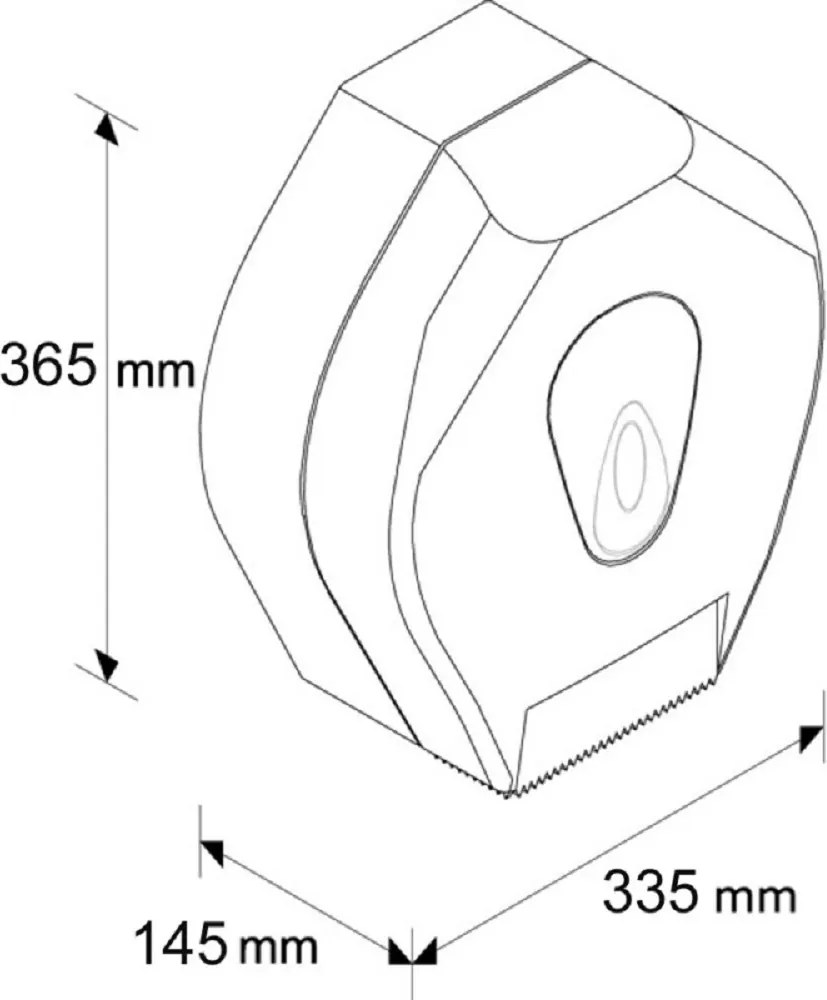 Merida TOP MEGA Gigant - zásobník na toaletní papír JUMBO 280, bílý