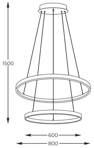 Zuma Line 2023200-GD - LED Lustr na lanku BRENO LED/60W/230V 3000/4000/6000K
