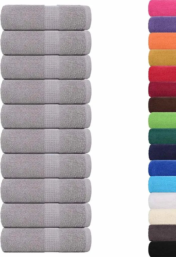 Ručníky FROGN 10 ks šedé 30x30 cm 360 g/m² 136826
