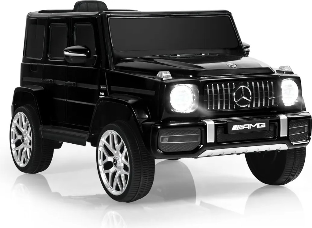 Costway Černé elektrické autíčko Mercedes Benz s hudbou a světlomety pro děti