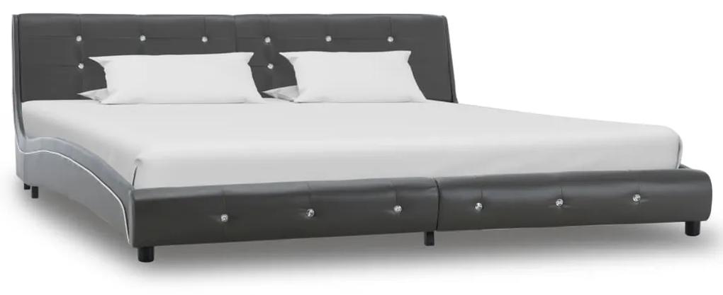 280326 vidaXL Rám postele šedý umělá kůže 180 x 200 cm