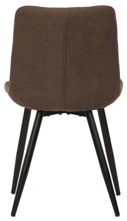 Jídelní židle MISTY — kov, látka, černá / více barev Hnědá