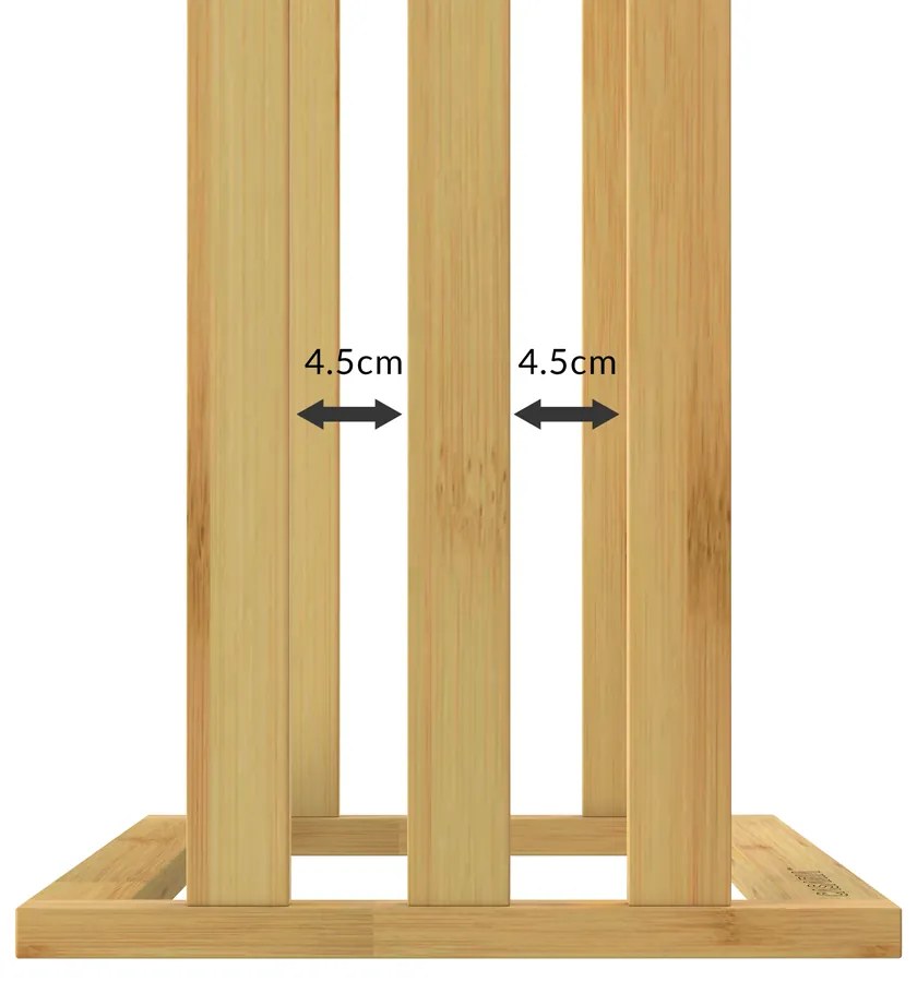 Bambusový stojan na ručníky RUBBY, 40x24x82cm, hnědá Casaria