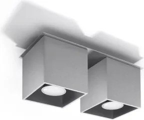Stropní svítidlo SOLLUX Quad 2 GU10 2x40W bez zdroje SL.0064 šedá