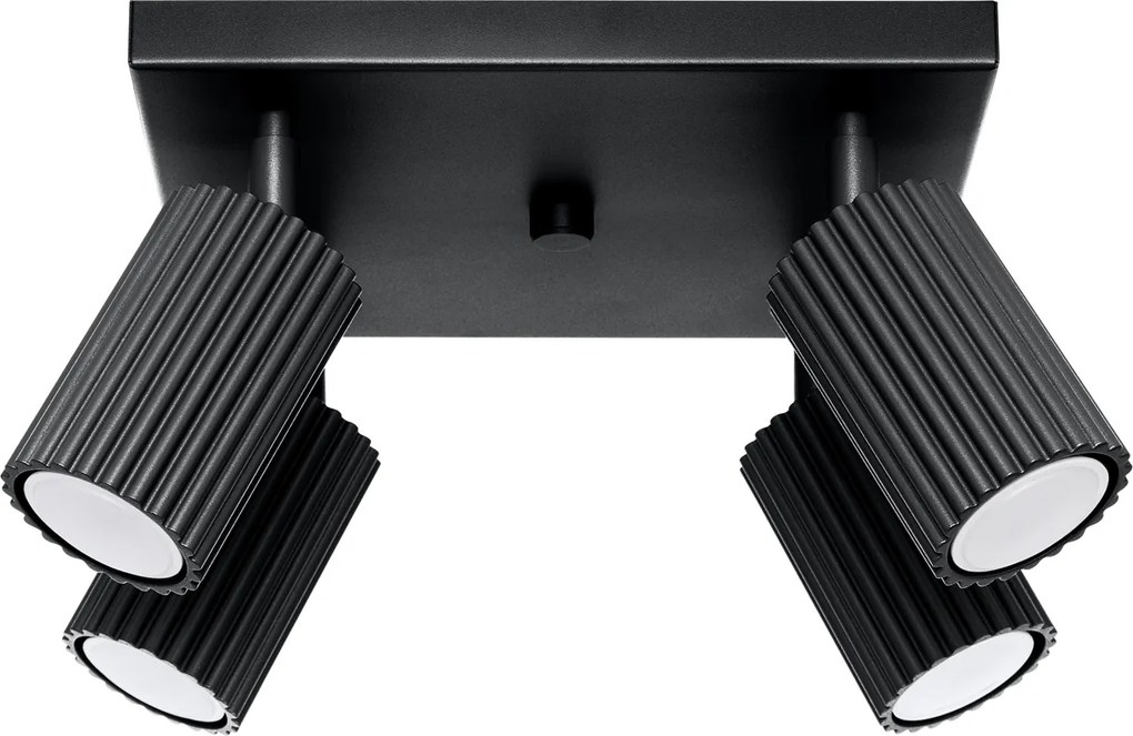 Sollux Lighting Stropní svítidlo KARBON 4 černé