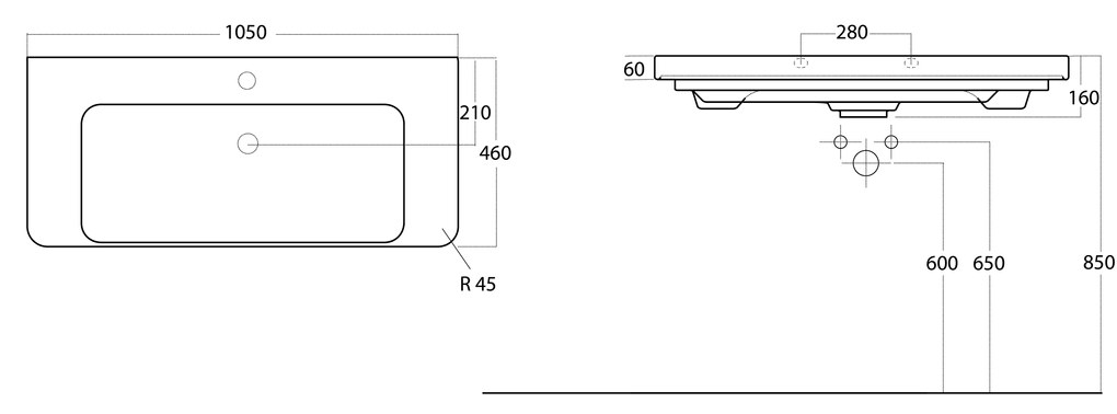 Sapho Sapho, Koupelnový set THEIA 105, bílá, KSET-066