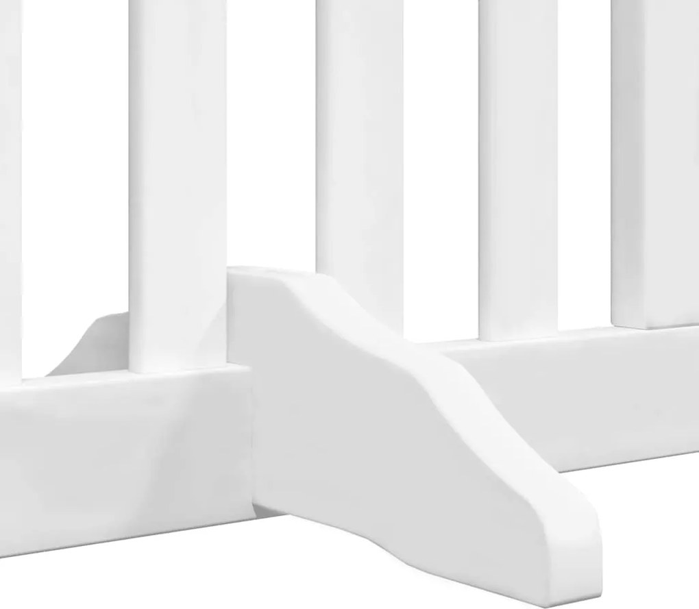Zábrana pro psy s dvířky skládací 10 panelů bílá 800 cm topol 3155675
