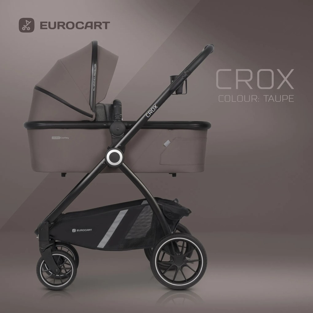 Hluboká vanička pro dětský kočárek Euro-Cart Crox Taupe