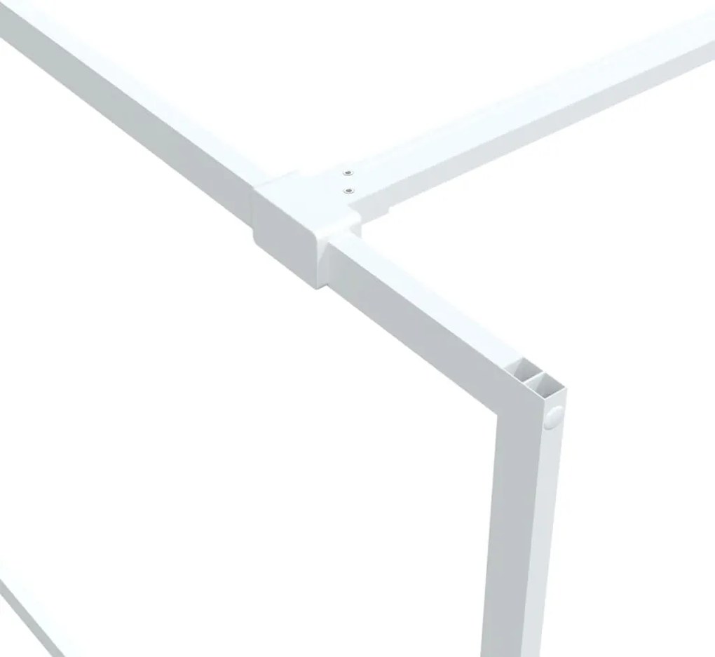 Sprchová zástěna walk-in bílá 90 x 195 cm čiré ESG sklo 152141