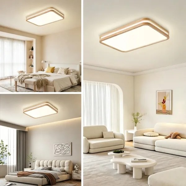 BRILAGI - LED Stmív. svítidlo MOLINA SQUARE LED/54W/230V dub 60x40 cm + DO