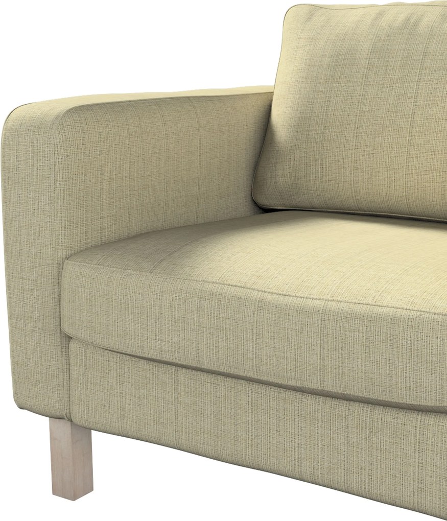 Potah na křeslo IKEA Karlstad, krátký barva béžová látka pletený vzor