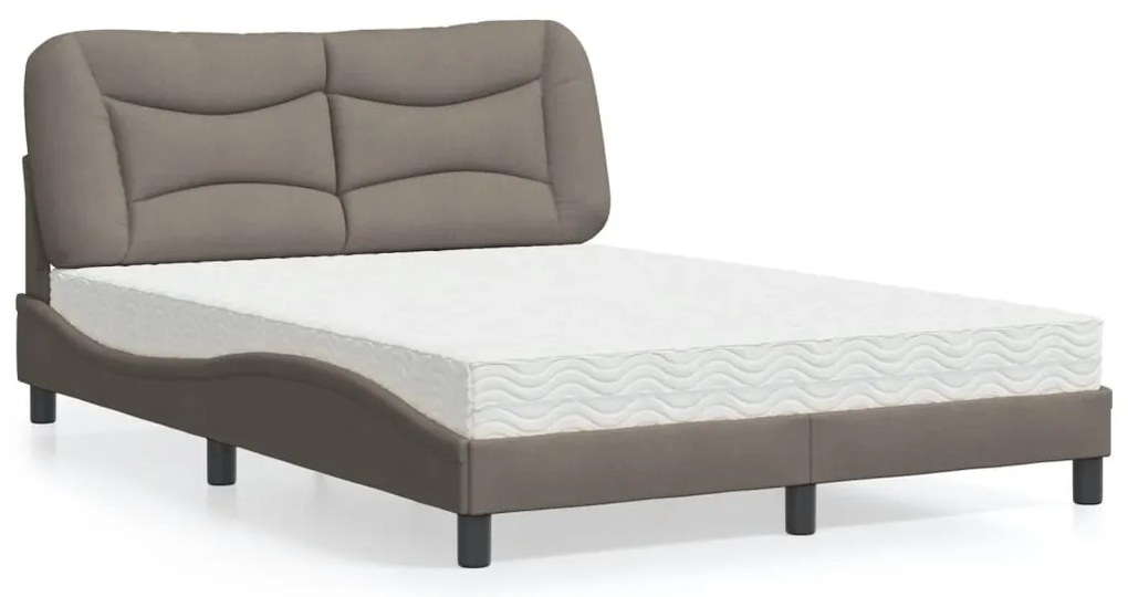 Postel s matrací Hvar taupe 120 x 200 cm textil 3208524