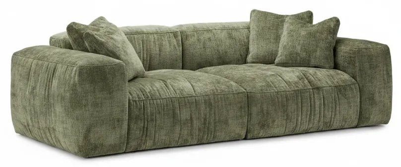 Zelená, Trojmístná pohovka PARADISO, 286 cm