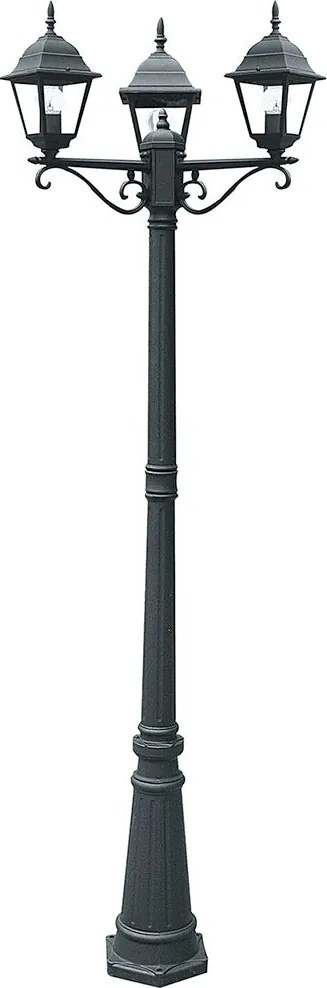 FAN LANT-ROMA/P3 Sloupkové svítidlo PALO ROMA černá, 3xE27, IP44, 190 x 70 cm - FANEUROPE