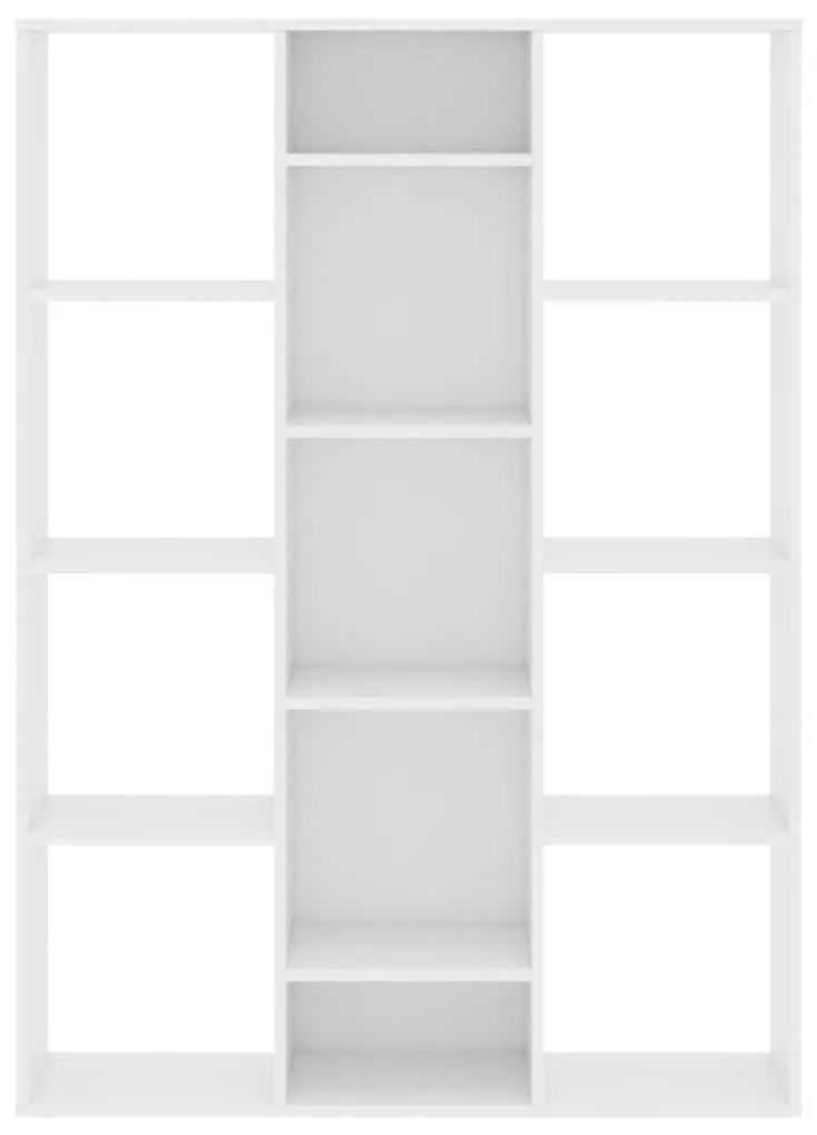 vidaXL Knihovna/zástěna do pokoje bílá 100 x 24 x 140 cm dřevotříska