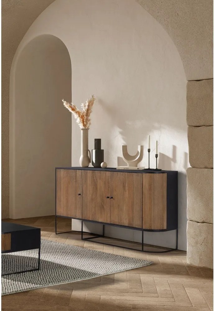 Komoda z mangového dřeva v přírodní barvě 165x90x40 cm Curve – MOME