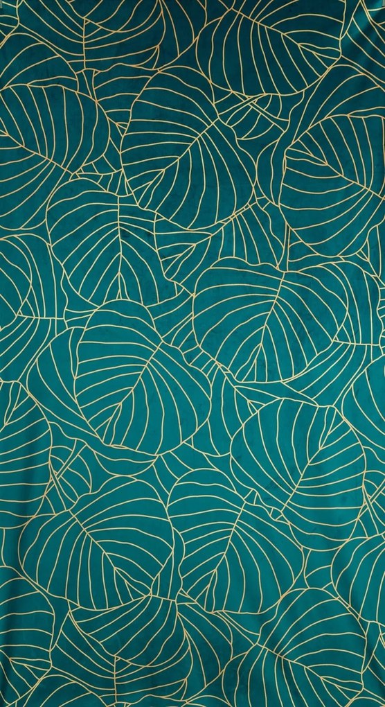 ZATEMŇOVACÍ ZÁVĚS NA KROUŽCÍCH LIMITED COLLECTION LILI2 140X250 CM TYRKYSOVÁ